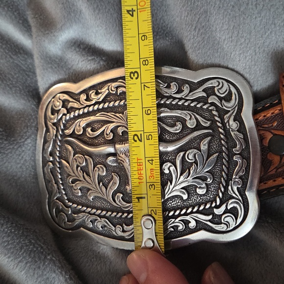 Accessories | Silver Western Belt Buckle With Bull Design | Poshmark